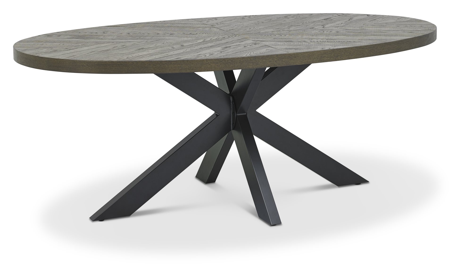 Chevron Fumed Oak 6 Seater Dining Table - Hills Furniture Store