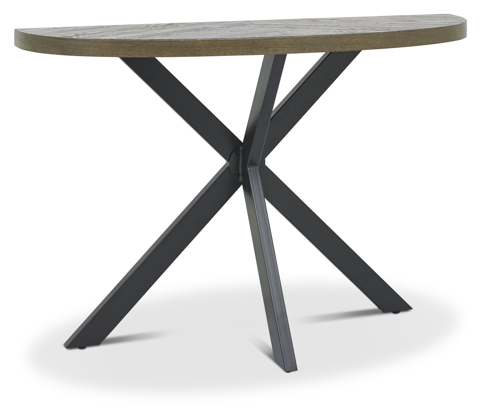 Chevron Fumed Oak Console Table - Hills Furniture Store