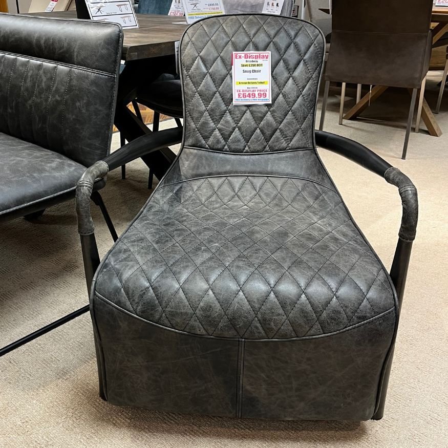 Broadway Leather Snug Chair - Hills Furniture Store