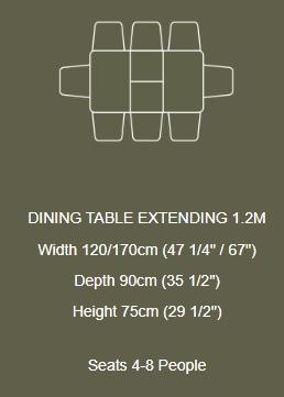 Braemar Dining Table Extending 180cm/230cm - Hills Furniture Store