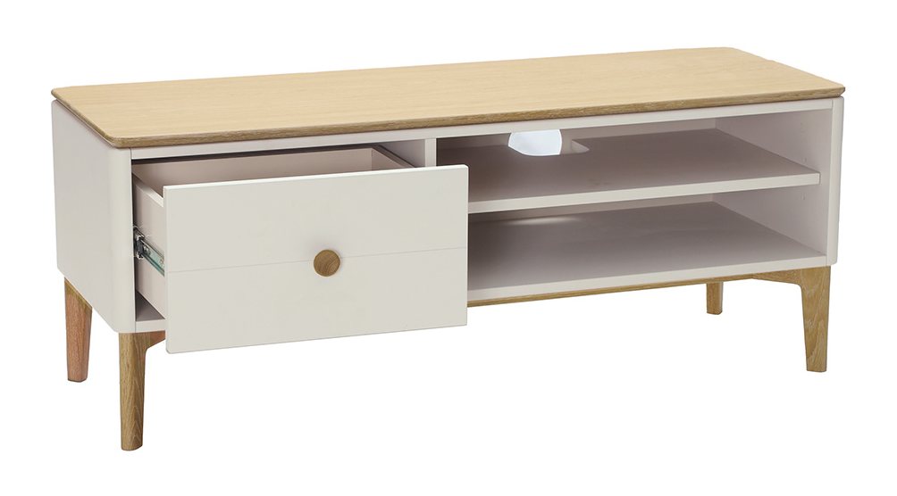 Larvik Dining Collection TV Unit Cashmere & Oak - Hills Furniture Store