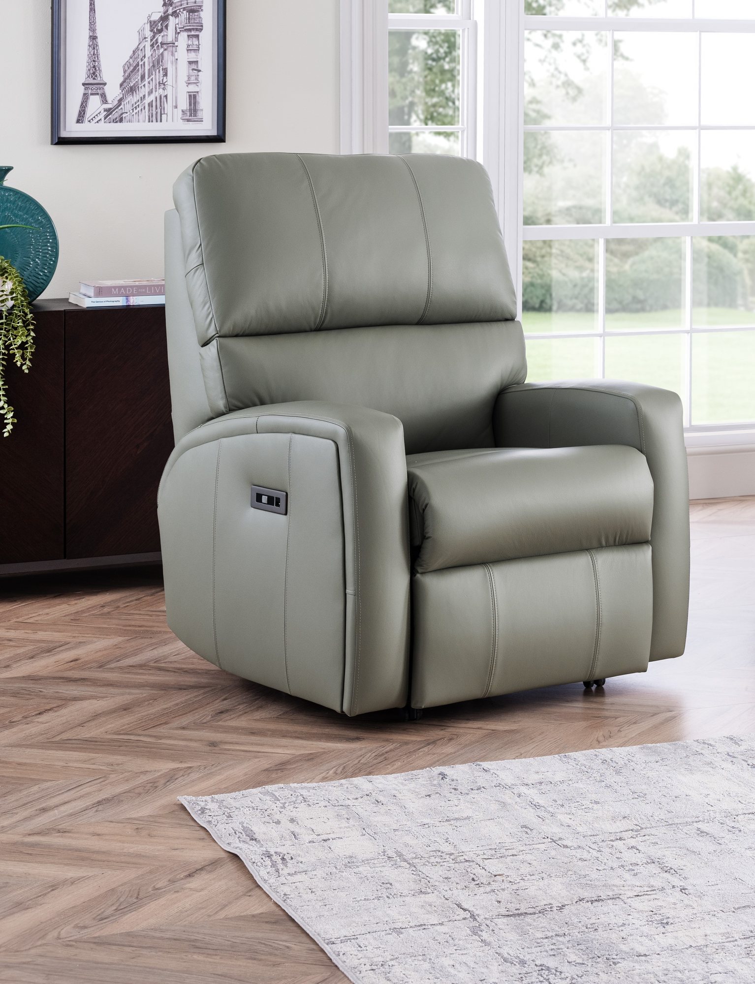 Standard Cloud Zero LIFT & RISE Recliner / Leather - Hills Furniture Store