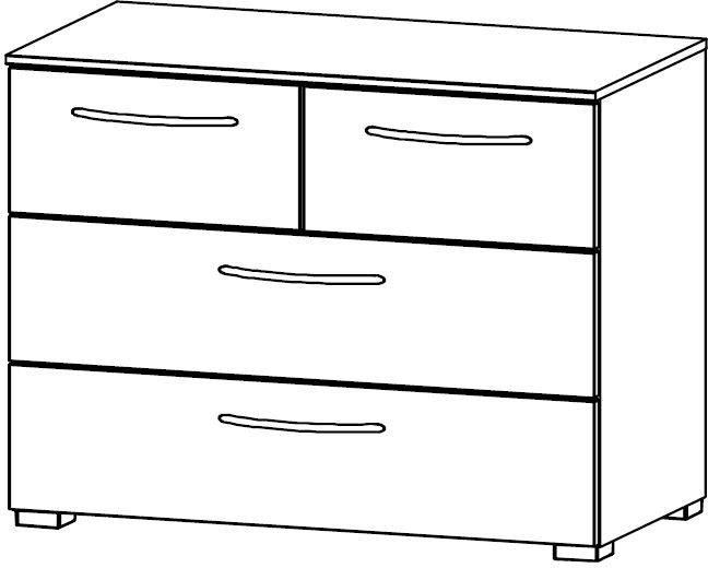 Java Chest Collection 2+2 Drawer Wide Chest 80cm Wide Carcase Colour ...