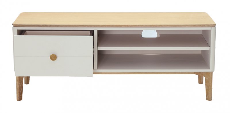Larvik Dining Collection TV Unit Cashmere & Oak - Hills Furniture Store