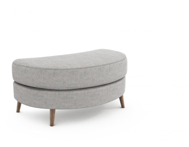 Lurano Sofa Collection Oval Cuddler Stool Grade A Fabric Hills Furniture Store